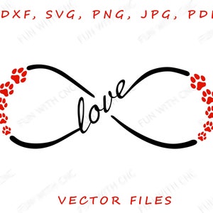 Infinity Love Dog Paw | Vector Files for Your Diy Projects | Commercial ...