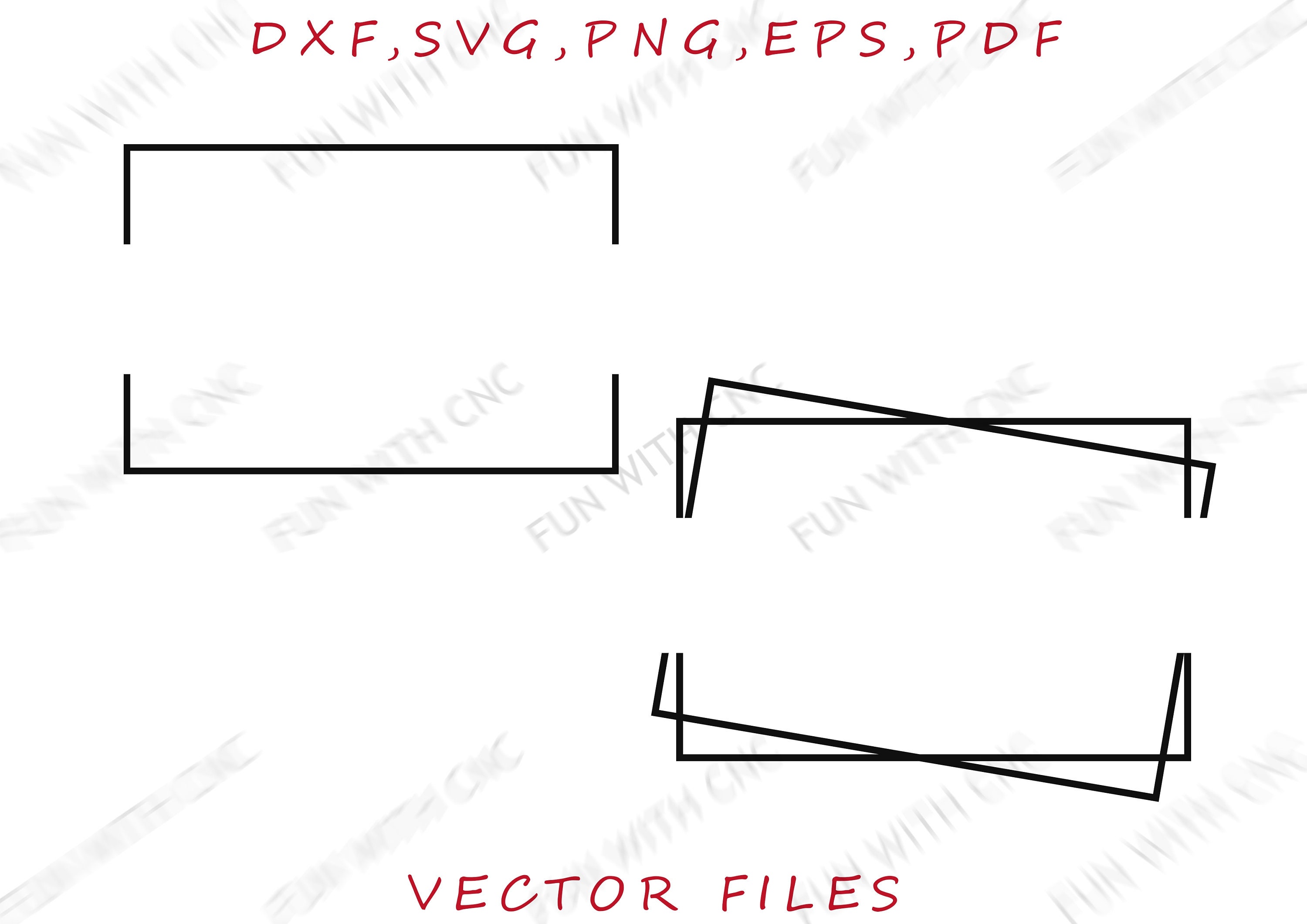 Rectangle Frame Split Svg | Single Line Rectangle | Double Line ...