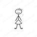 Brother and Sister Stick People Illustration, Boy and Girl Stick ...