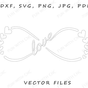 Infinity Love With Hearts | Infinity Loop | Digital Clipart for Your ...