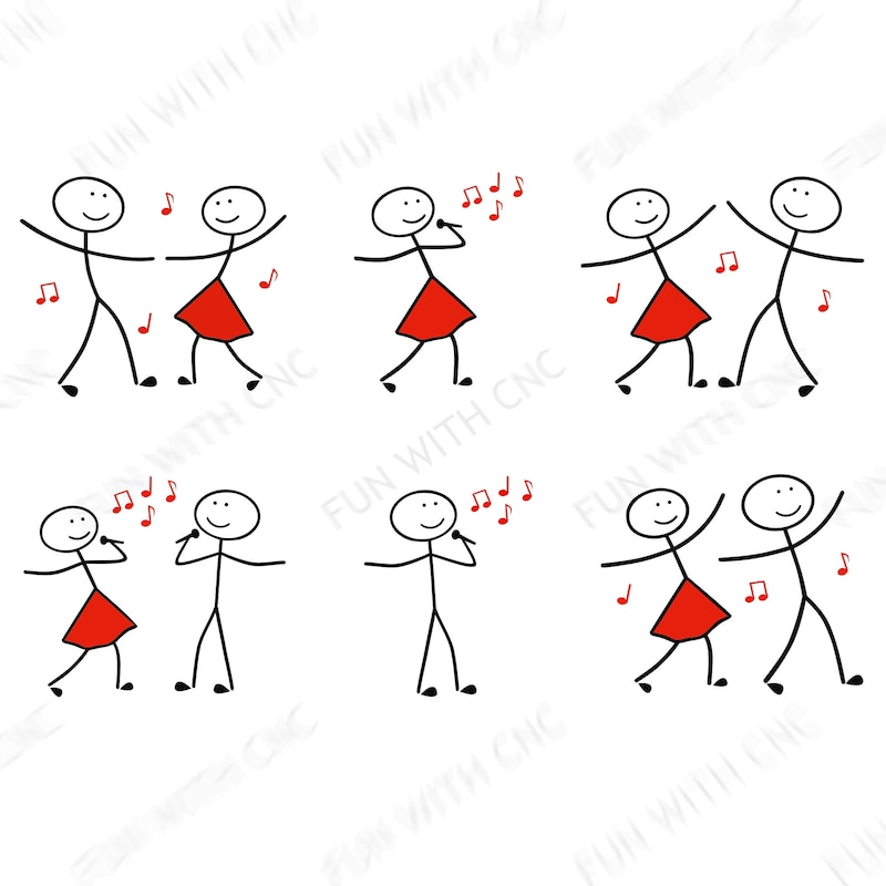 Cute Stick Figures - Etsy