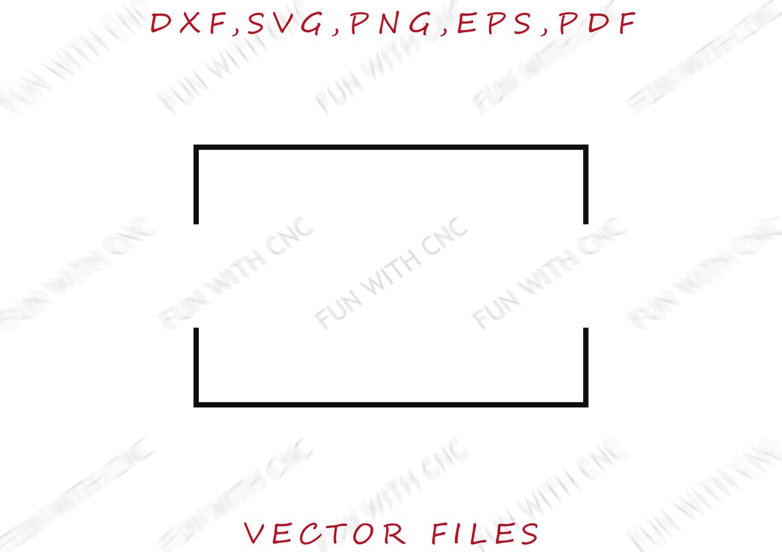 Rectangle Frame Split Svg | Single Line Rectangle | Double Line ...
