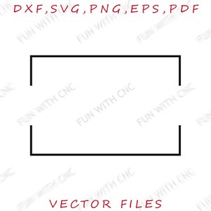 Rectangle Frame Split Svg | Single Line Rectangle | Double Line ...