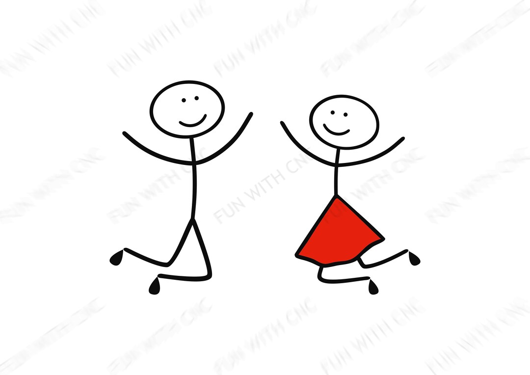 Stick People Happy Couple in Love - Digital Download Files for Your Diy ...
