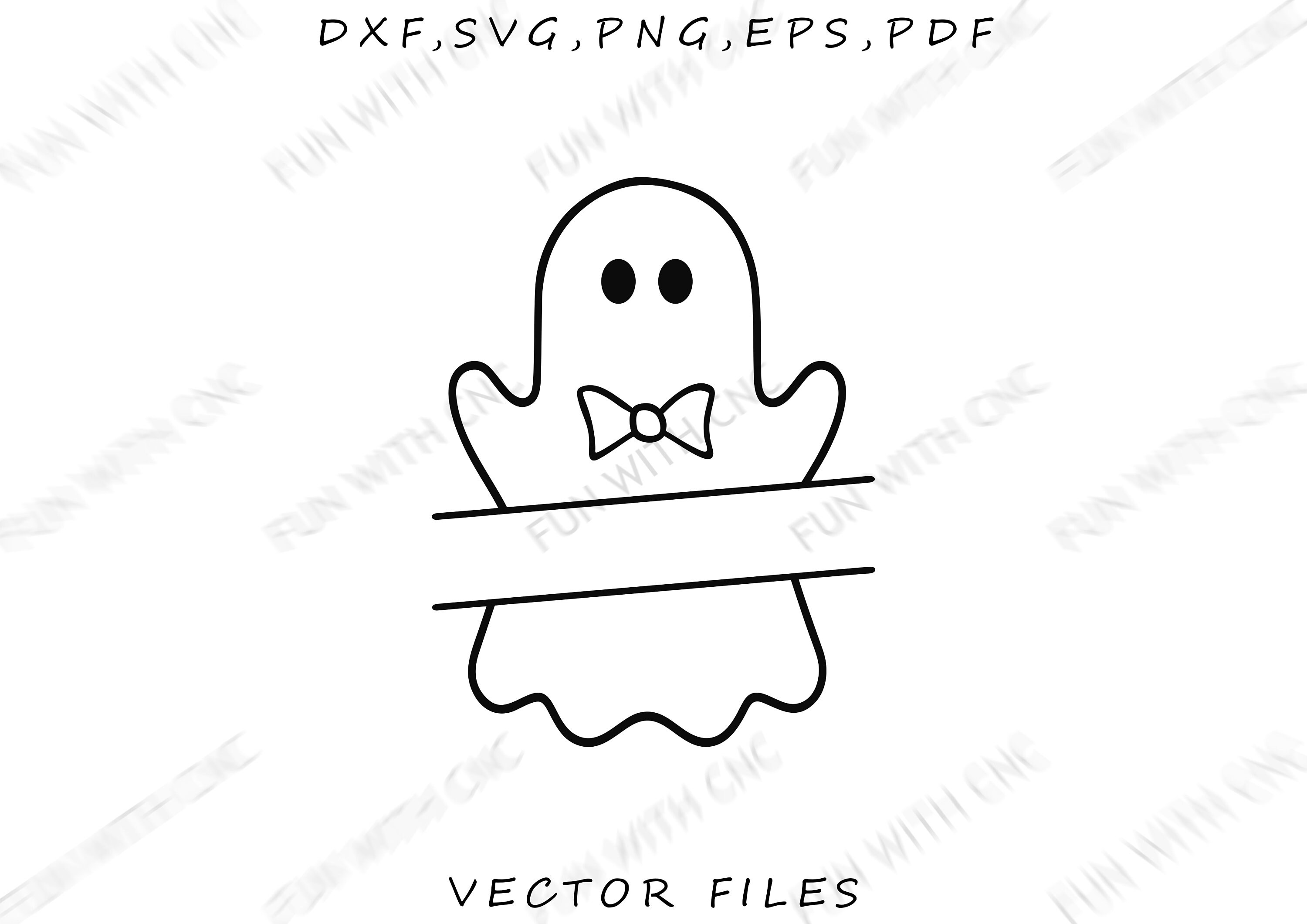 Ghost Boy Split Monogram Svg Name Split Png Halloween Decor - Etsy