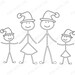 Stick People Christmas Family Svg, Christmas Stick Figure Clipart ...