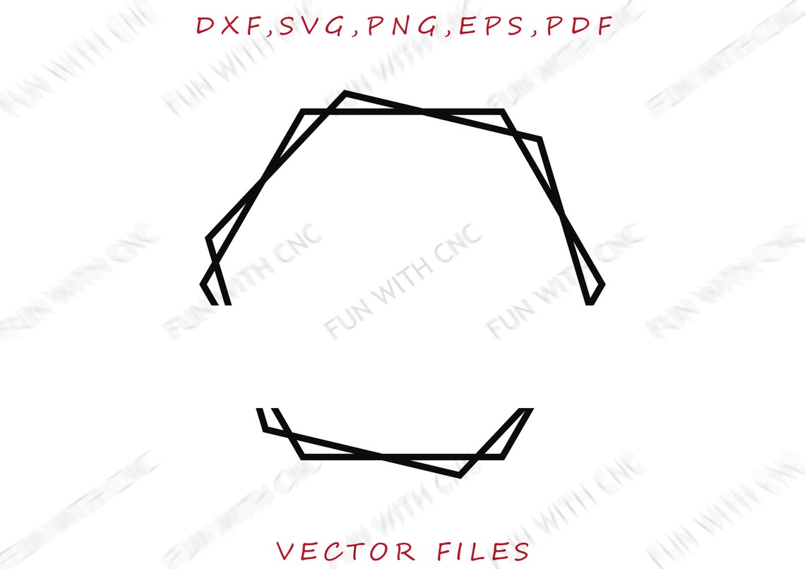Hexagon Split Frame Svg | Geometric Shapes | Simple Svg | Doodle ...