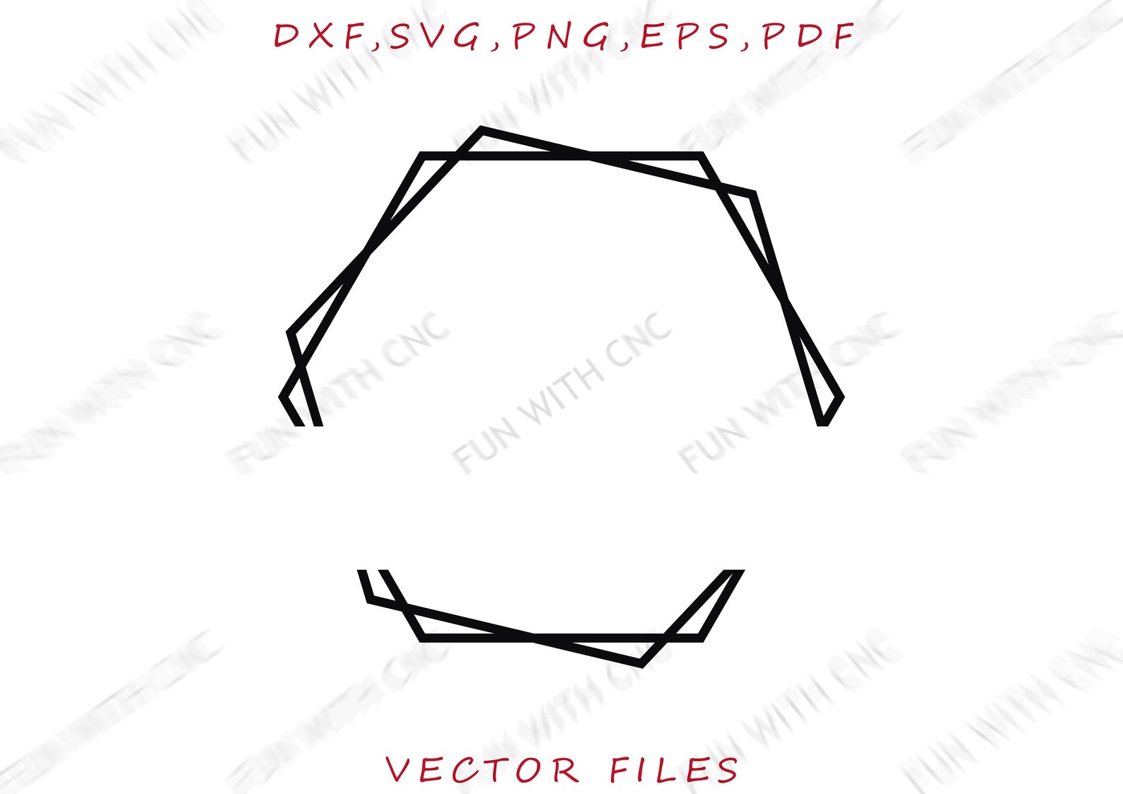 Hexagon Split Frame Svg | Geometric Shapes | Simple Svg | Doodle ...