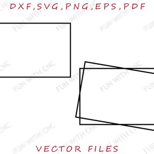 Rectangle Frame Svg Simple Rectangle Frame Double Line | Etsy