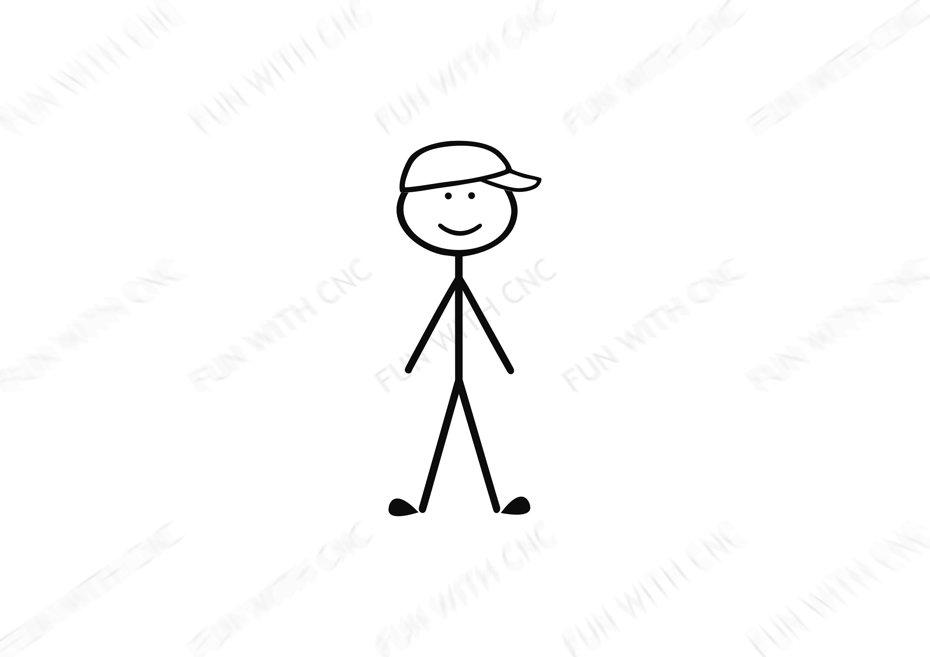 Brother and Sister Stick People Illustration, Boy and Girl Stick ...