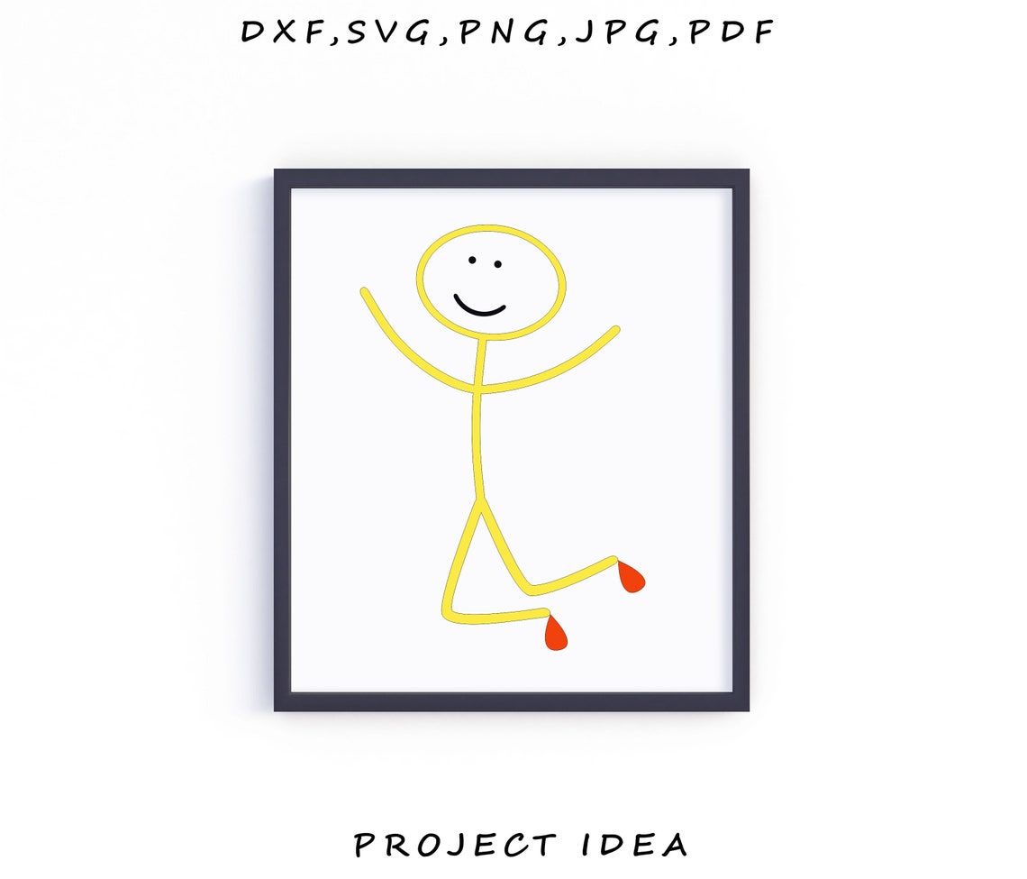 Happy Man Stick Figure | Digital Files for Your Diy Projects | I Did It ...