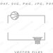Sport Clipart: Basketball Rectangle Split Frame With a - Etsy
