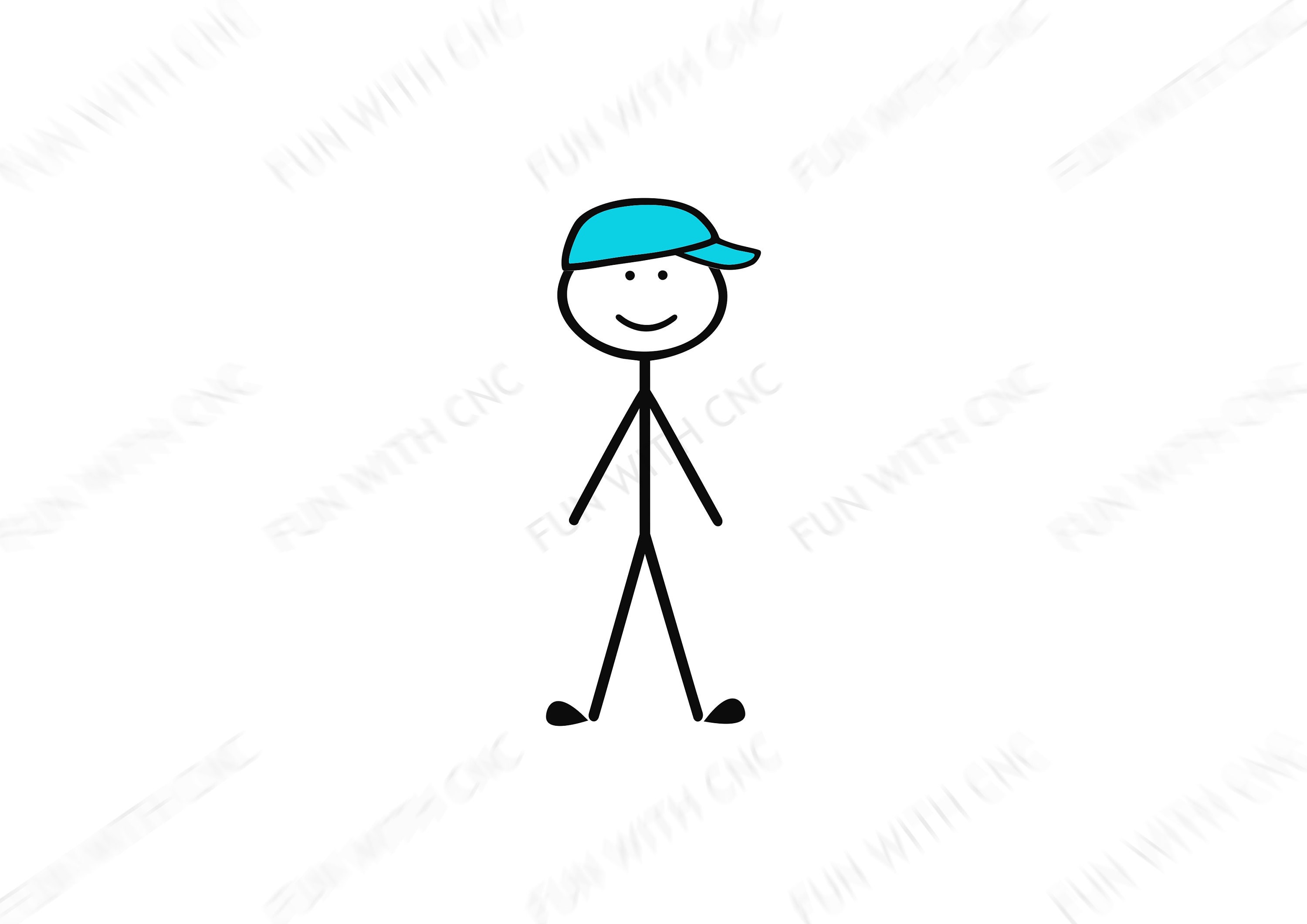 Brother and Sister Stick People Illustration, Boy and Girl Stick ...