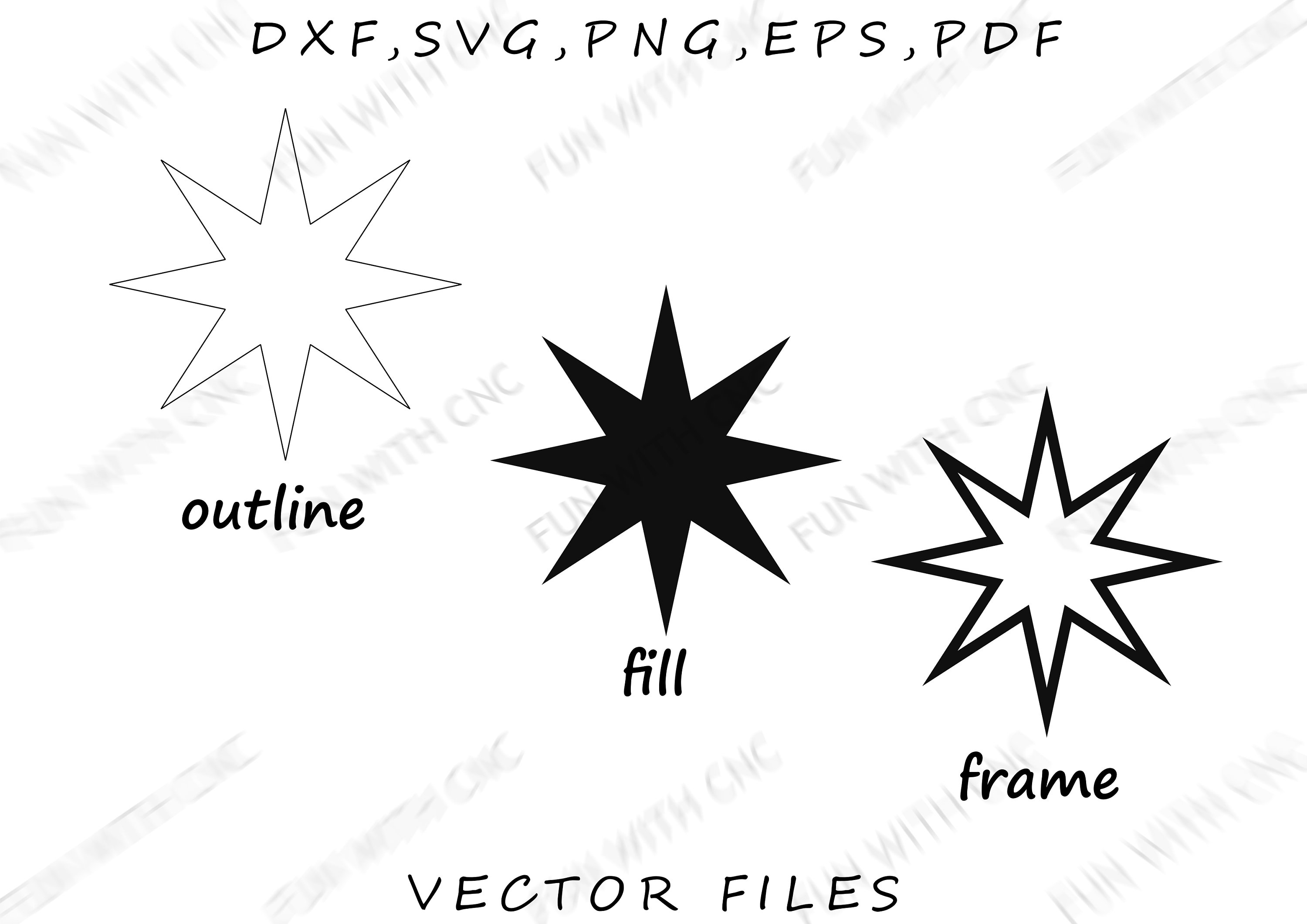 Star shape SVG Star shape 8 point Eight angle star svg | Etsy