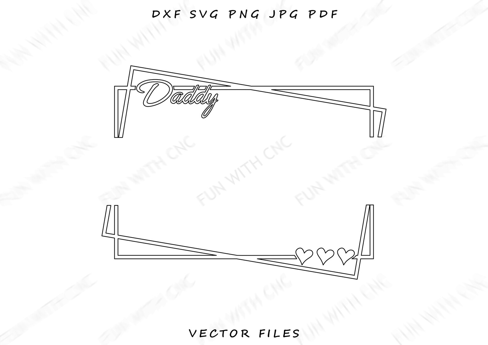 Happy Father's Day Double Rectangle Split Frame Template, Photo Frame ...