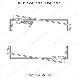 Happy Father's Day Double Rectangle Split Frame Template, Photo Frame ...