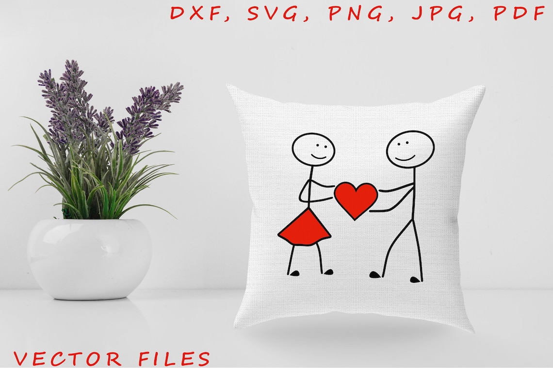 Stickman in Love Stick Figures Couple Couple in (Download Now) - Etsy