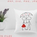 Cute Stickman People Couple Under the Umbrella, Digital Download Files ...