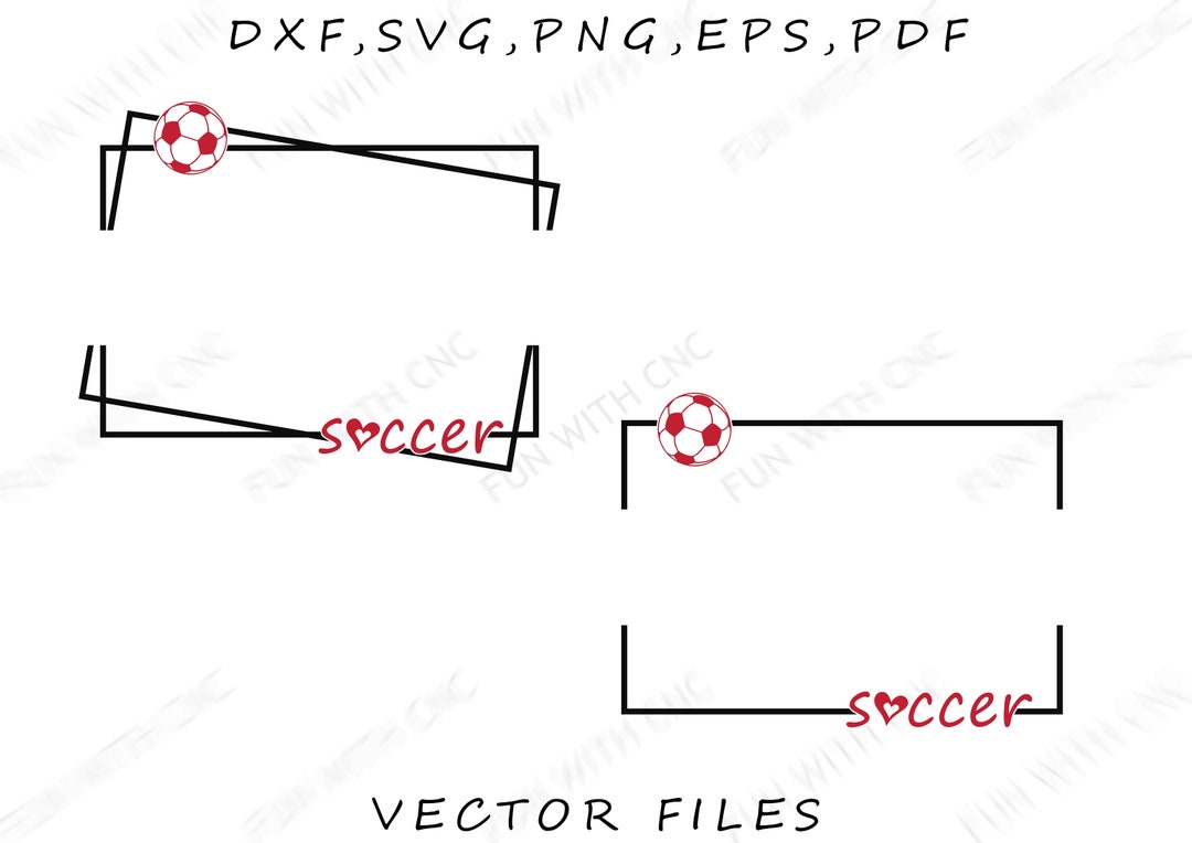 Soccer Double Rectangle Split Frame And Rectangle Split Frame Etsy