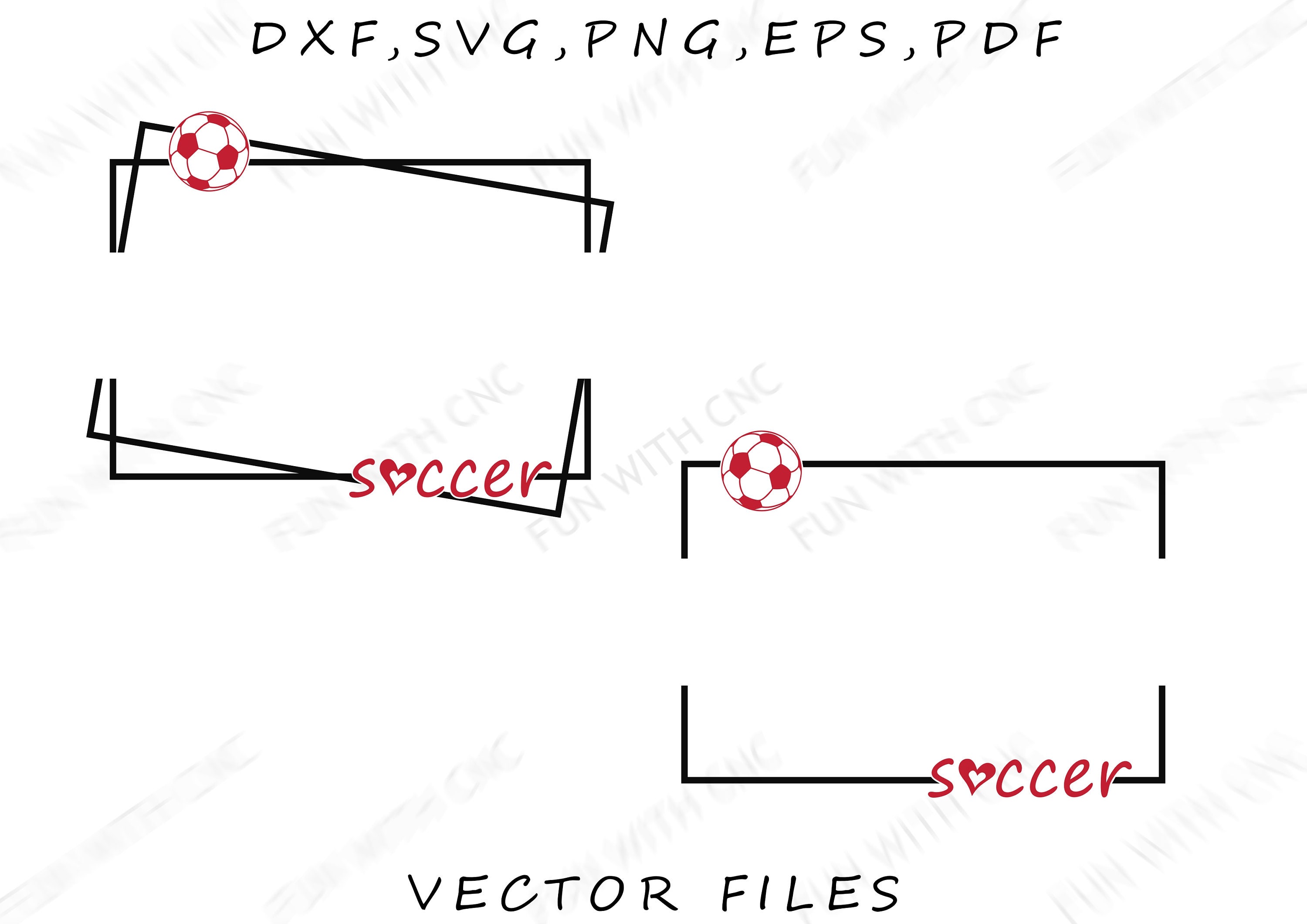 Soccer Double Rectangle Split Frame and Rectangle Split Frame - Etsy