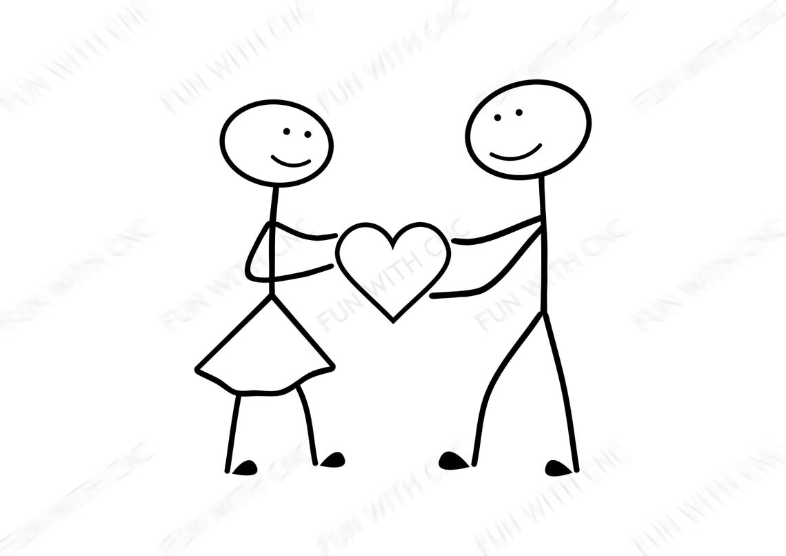Stickman In Love Stick Figures Couple Couple In Love Svg Love Couple T For Couple Stick
