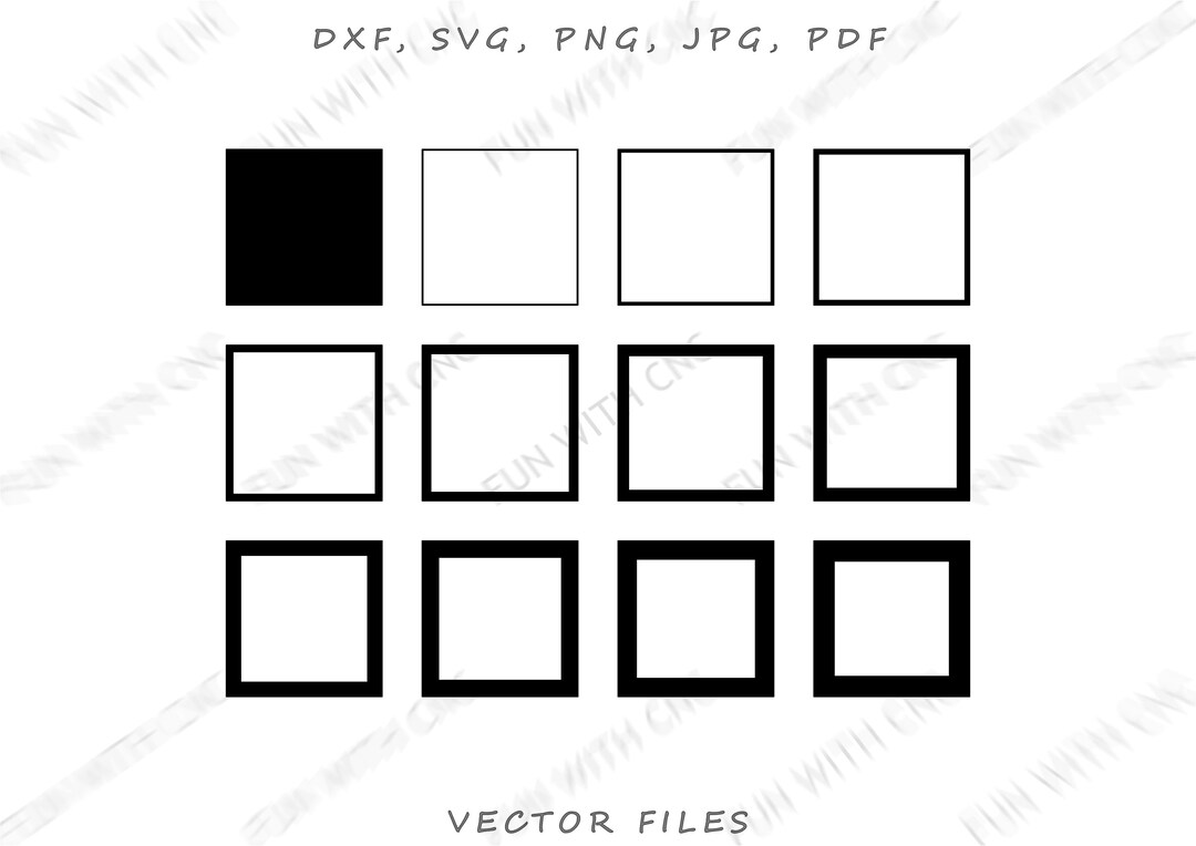 Square Frames Svg, Geometric Shapes Frame, Square Border, Square ...