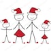 Stick People Christmas Family Svg, Christmas Stick Figure Clipart ...