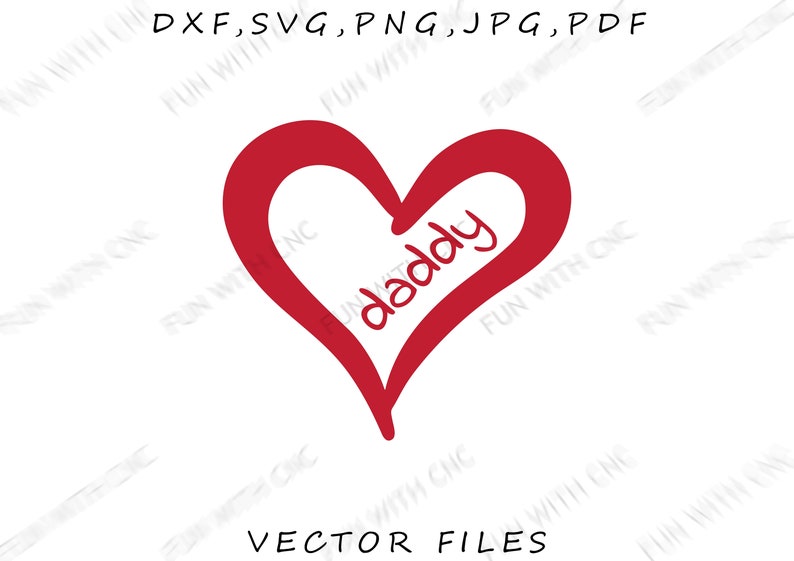 Heart for Daddy Svg Happy Fathers Day Dad Svg 3 Black - Etsy