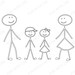 Stick People Svg, Family Stick Figure Clipart, Family Cartoon ...