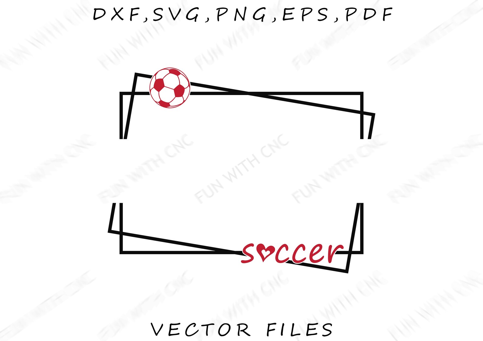 Soccer Double Rectangle Split Frame and Rectangle Split Frame - Etsy