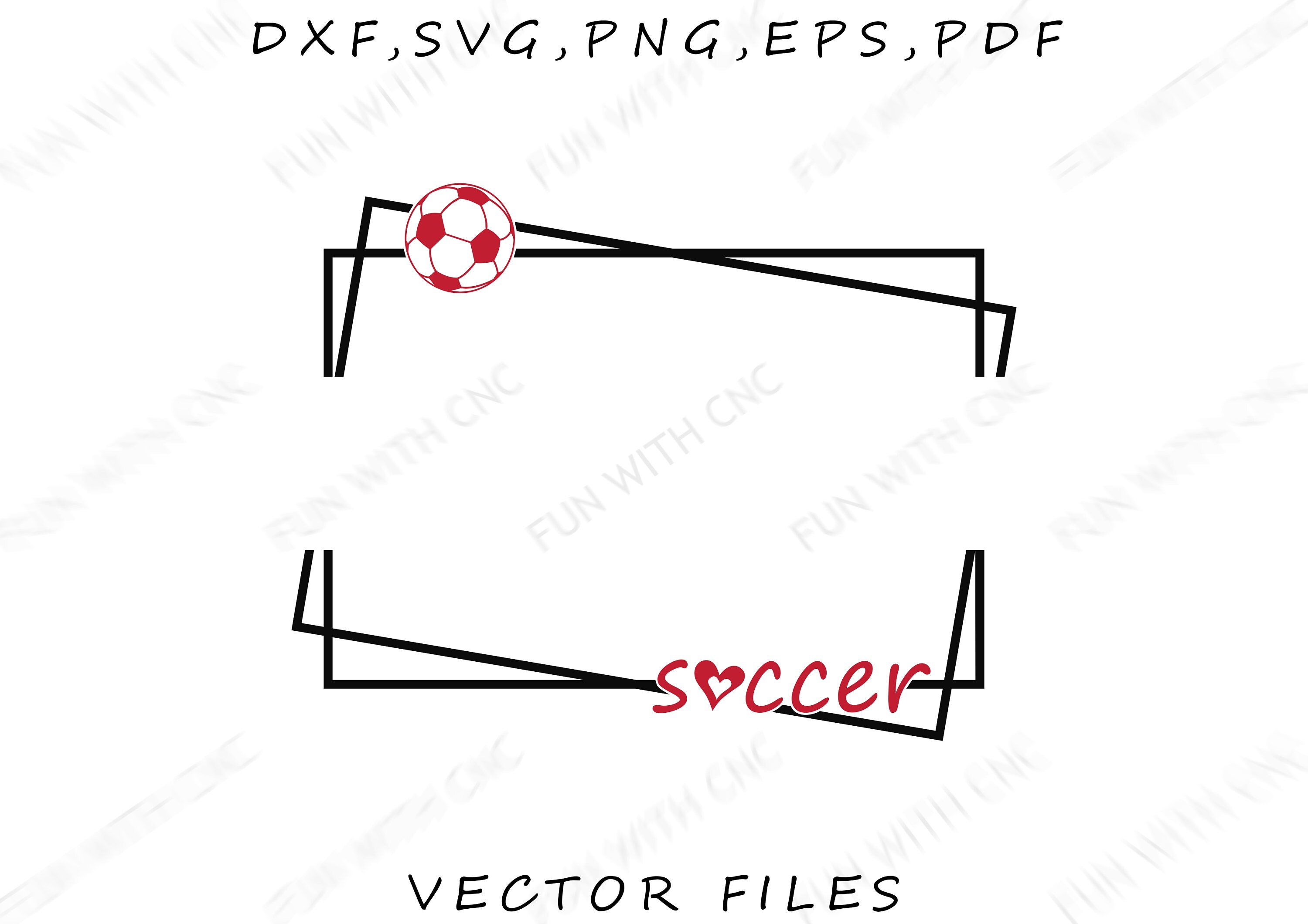 Soccer Double Rectangle Split Frame and Rectangle Split Frame - Etsy