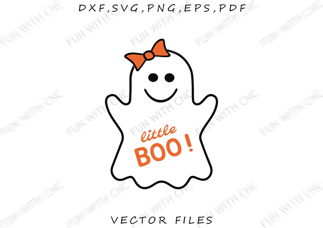 Little Boo Svg, Girl Ghost Svg, Little Ghost Png, Halloween Decor Svg ...