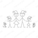 Stick People Christmas Family Illustration, Family Stick Figure ...
