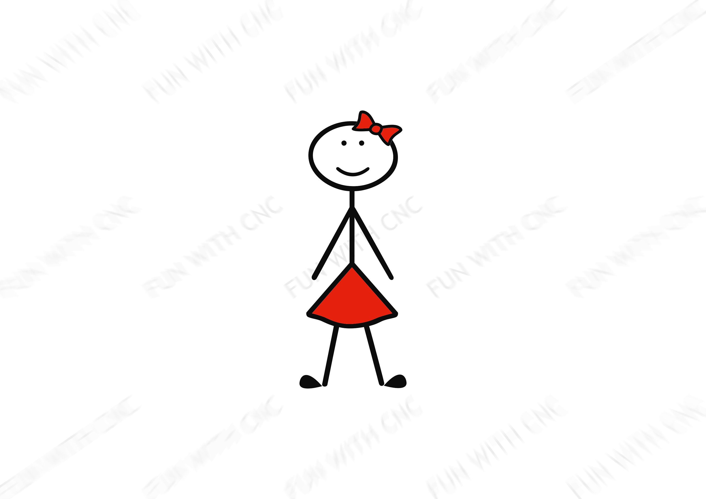 Brother and Sister Stick People Illustration, Boy and Girl Stick ...