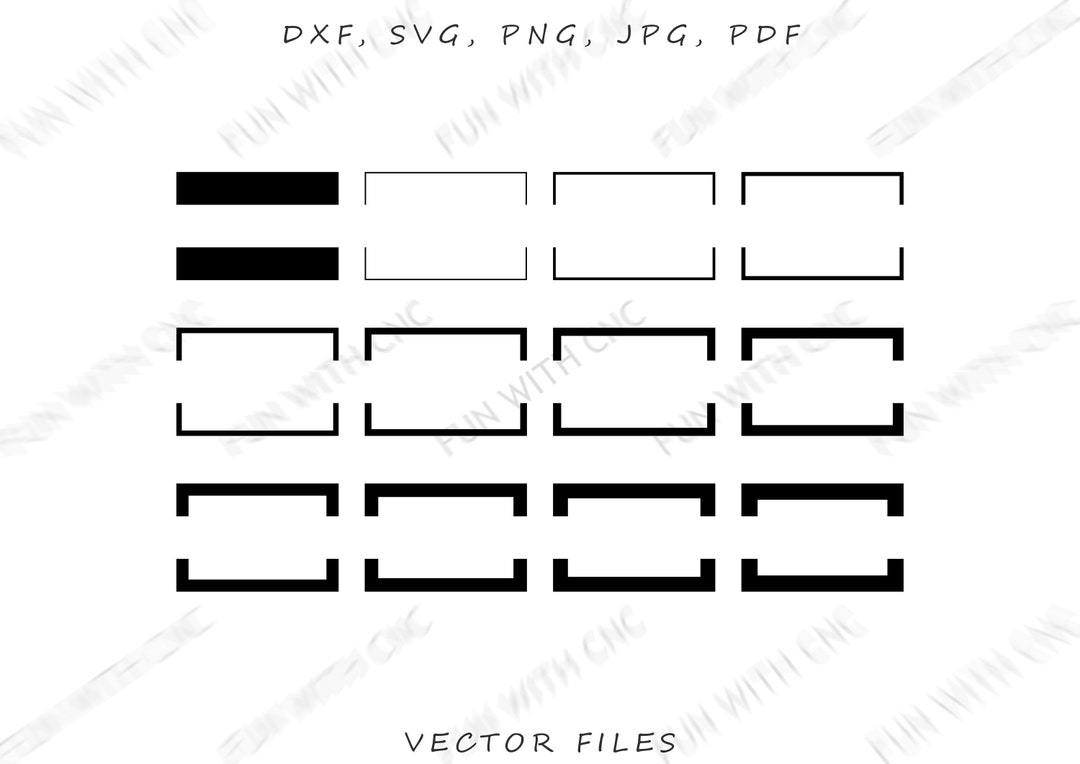 Rectangle Split Frame SVG: Geometric Monogram Border (digital Files) - Etsy