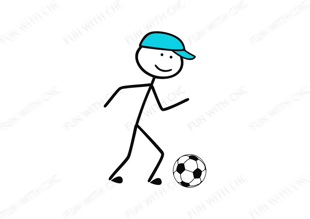 Soccer Stick Figure Boy SVG: Sports Clipart (digital Files) - Etsy UK