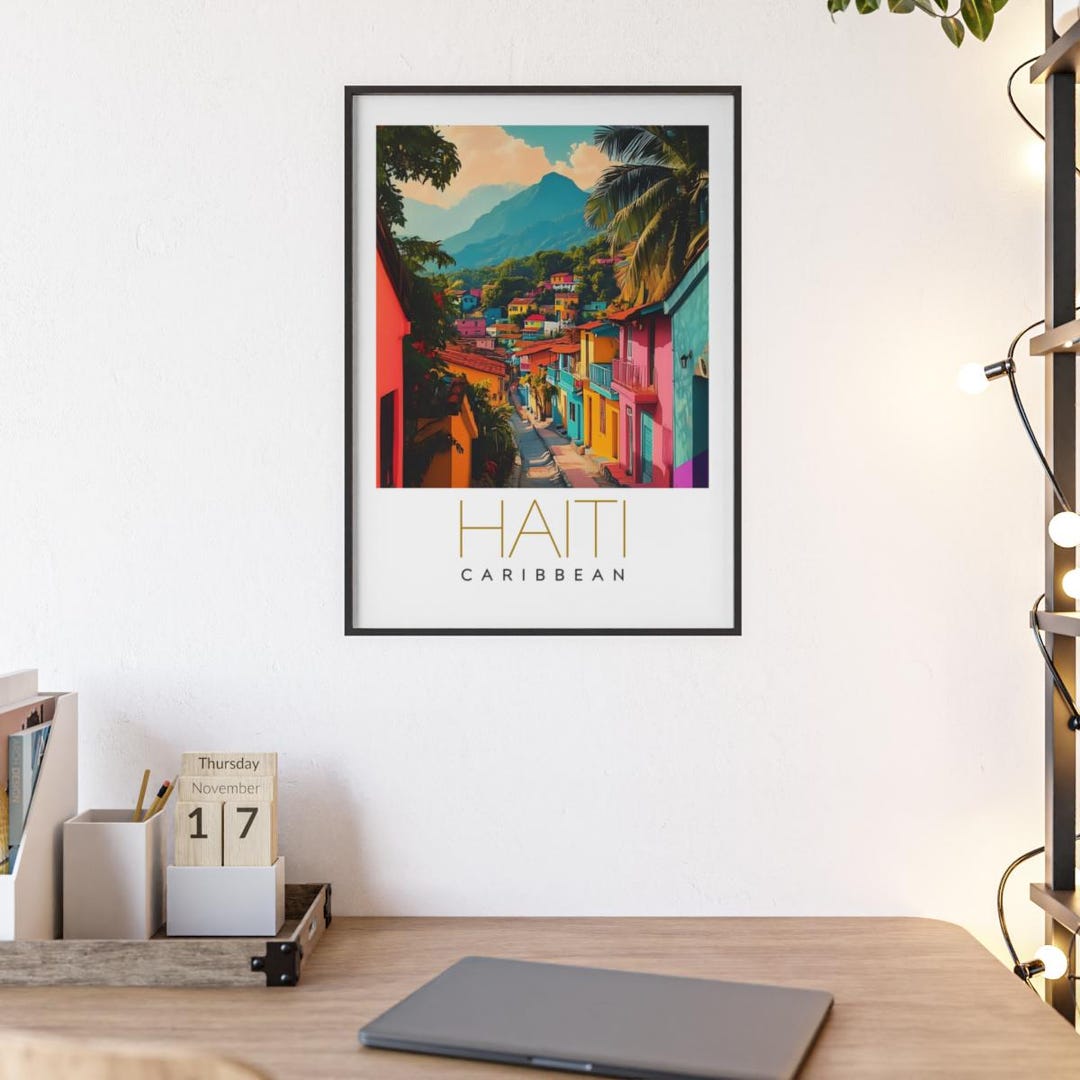 Caribbean Poster, Haiti Wall Art With Frame, Caribbean Heritage Wall ...
