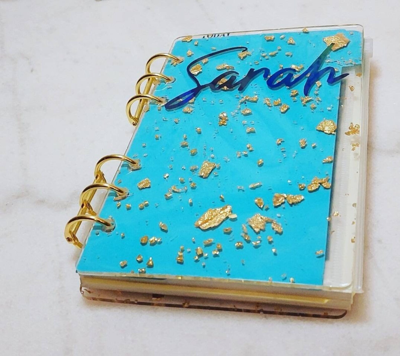 A6 Gold Resin Notebook Resin Journal Personalisable Epoxy | Etsy