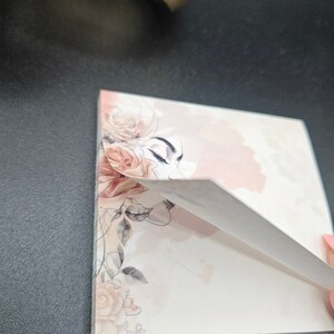 Post-it Notes Elegant Pastel Floral Sticky Notes Unique Stationery Gift ...