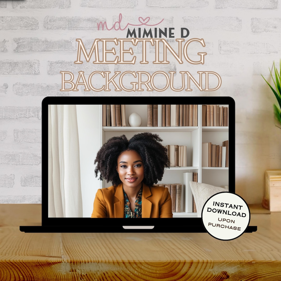 Minimalist Zoom Background, Virtual Meeting, Remote Work, Chic Office ...