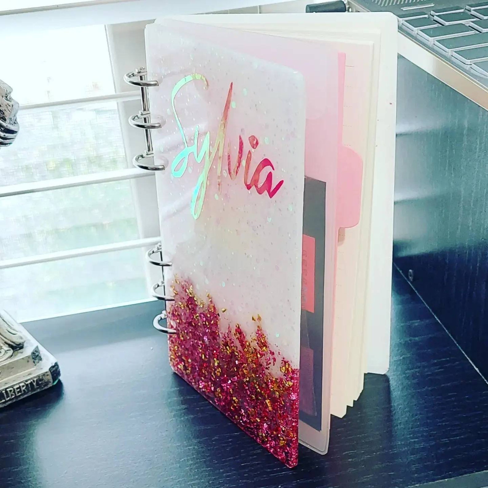 A6 Gold Resin Notebook Resin Journal Personalisable Epoxy | Etsy