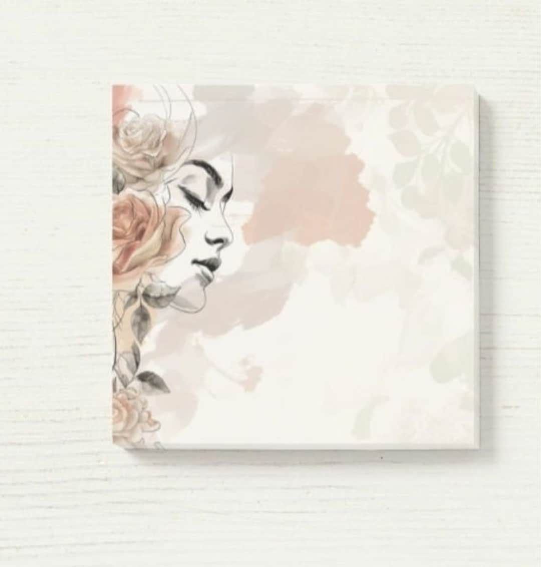 Post-it Notes Elegant Pastel Floral Sticky Notes Unique Stationery Gift ...
