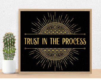 Trust the Process Wall Sign - Etsy