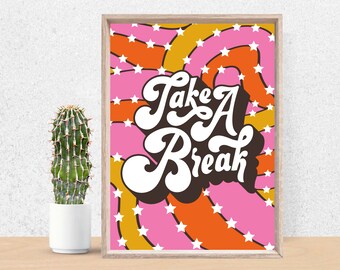 Take a Break Poster - Etsy
