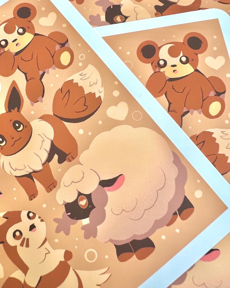 Normal Type Pokemon Mini Matte Art Print Pokemon Poster - Etsy