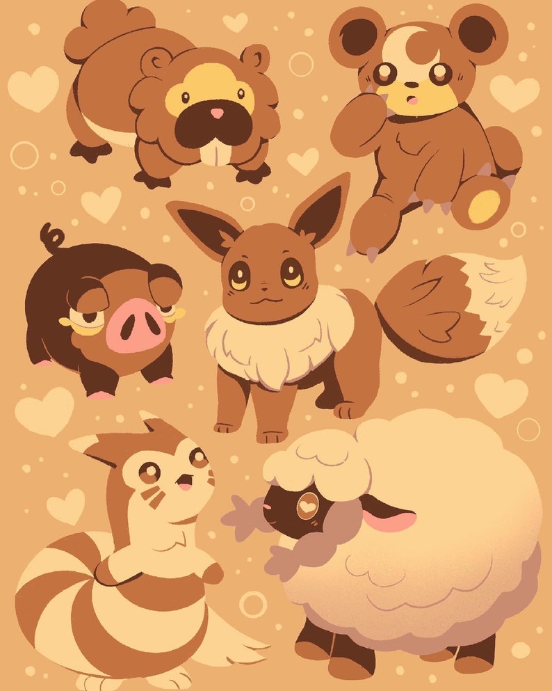 Normal Type Pokemon Mini Matte Art Print Pokemon Poster - Etsy