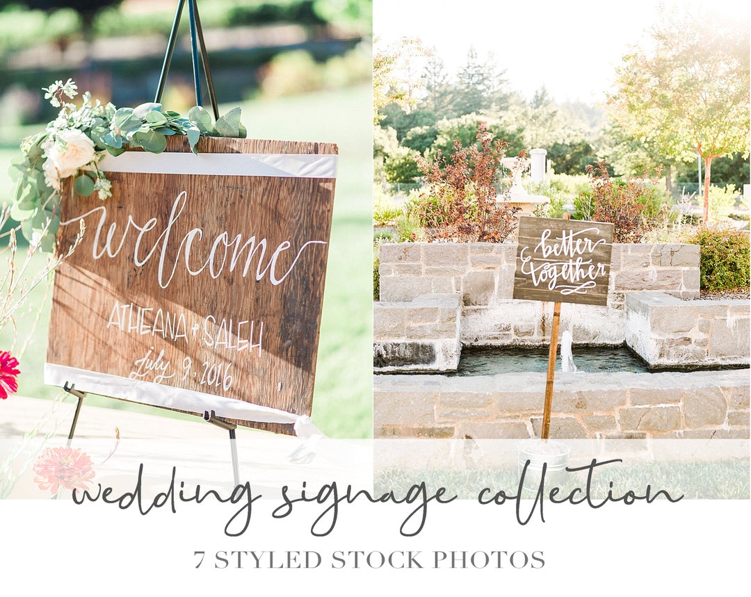 Wedding Sign Stock Photos: Reception Decor Branding (digital Download ...