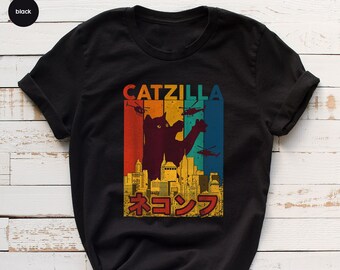 Catzilla T Shirts - Etsy