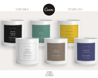 Funky Label Design Template Aesthetic Candle Branding Modern Candle ...