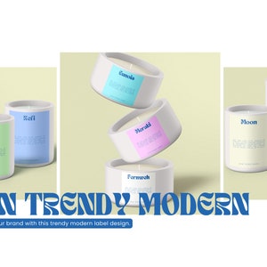 Funky Label Design Template Aesthetic Candle Branding Modern Candle ...